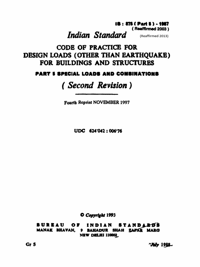 875 - 5 (Special Load and Combination) | PDF