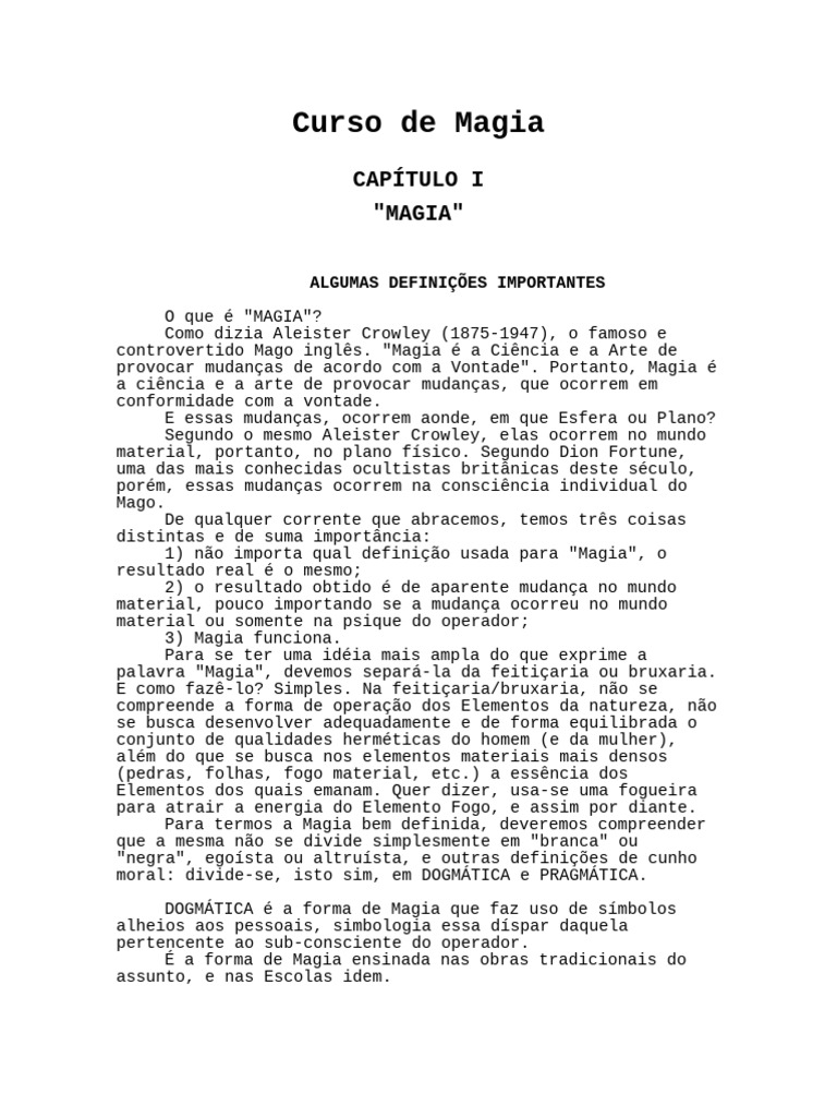 Curso De Magia Pdf