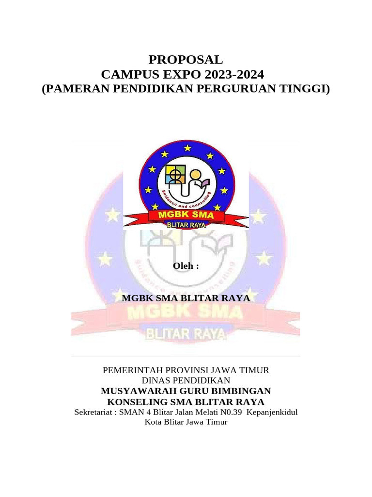 Proposal Expo Campus MGBK BLITAR RAYA 2024 | PDF