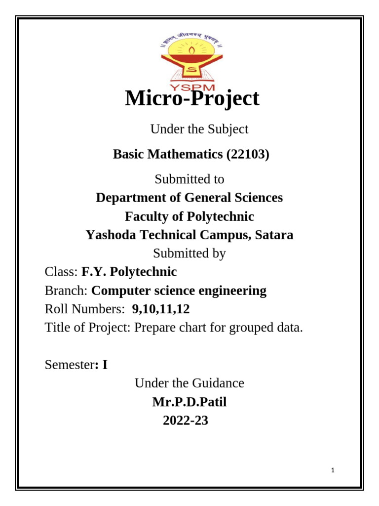 Math Microproject | PDF