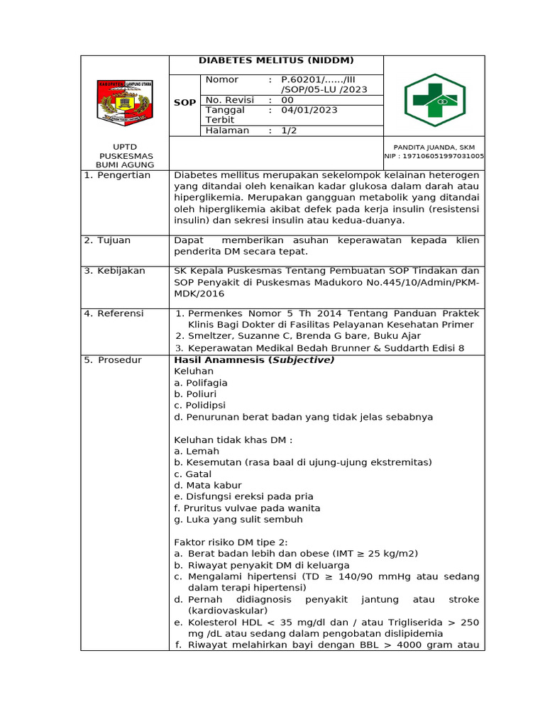 Sop DM | PDF