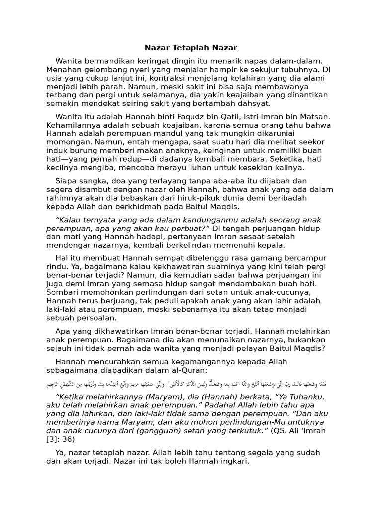 Nazar Tetaplah Nazar | PDF