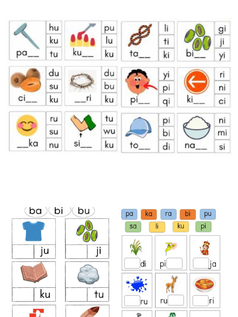 Worksheet Melengkapi Kata | PDF