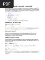 PPE Toolbox Talk | PDF | Personal Protective Equipment | Labor Relations