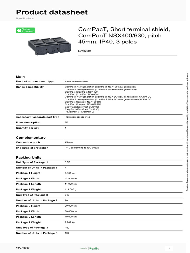 ComPacT NSX - New Generation - LV432591 | PDF