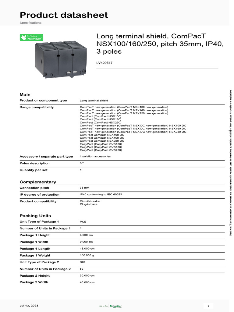 ComPact NSX - LV429517 | PDF