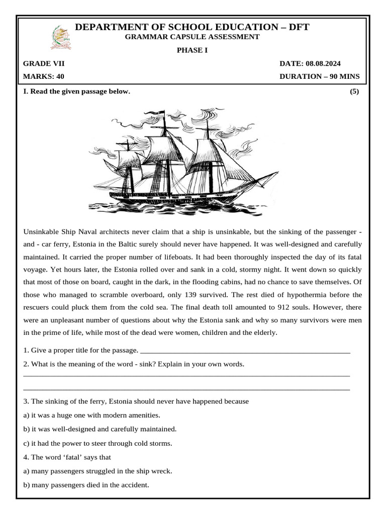 GCP 1 - GR Vii QP | PDF