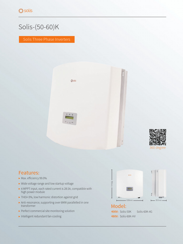 Solis Datasheet Solis - (50-60) K IND | PDF