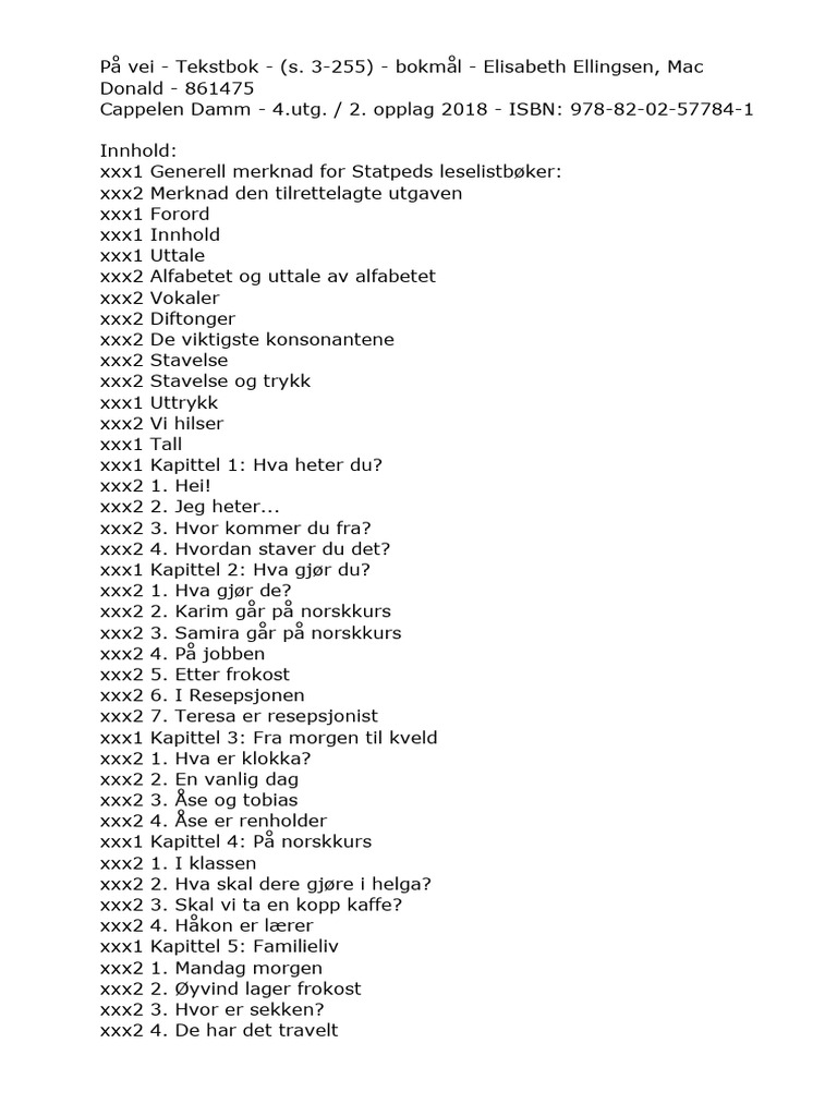 På Vei Tekstbok | PDF