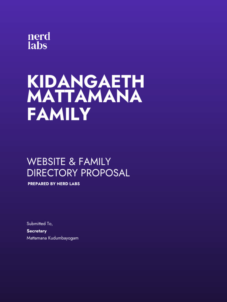 Mattamana Family Tree Web Application | PDF
