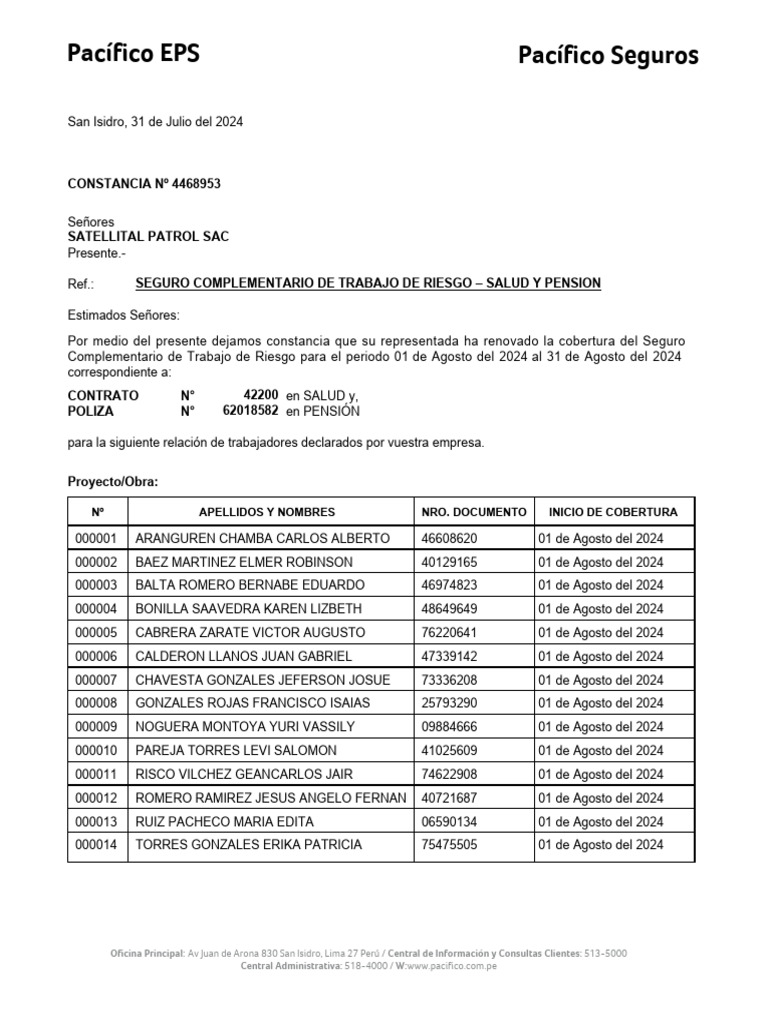SCTR Agosto 2024 | PDF