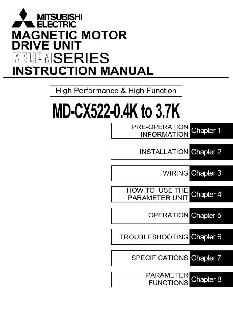 三菱 永磁式馬達 Md-cx522 驅動器-ib0600103a | PDF