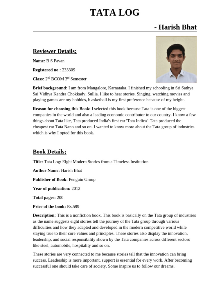 Tata Log: Stories of Tata's Success | PDF | Books | Business