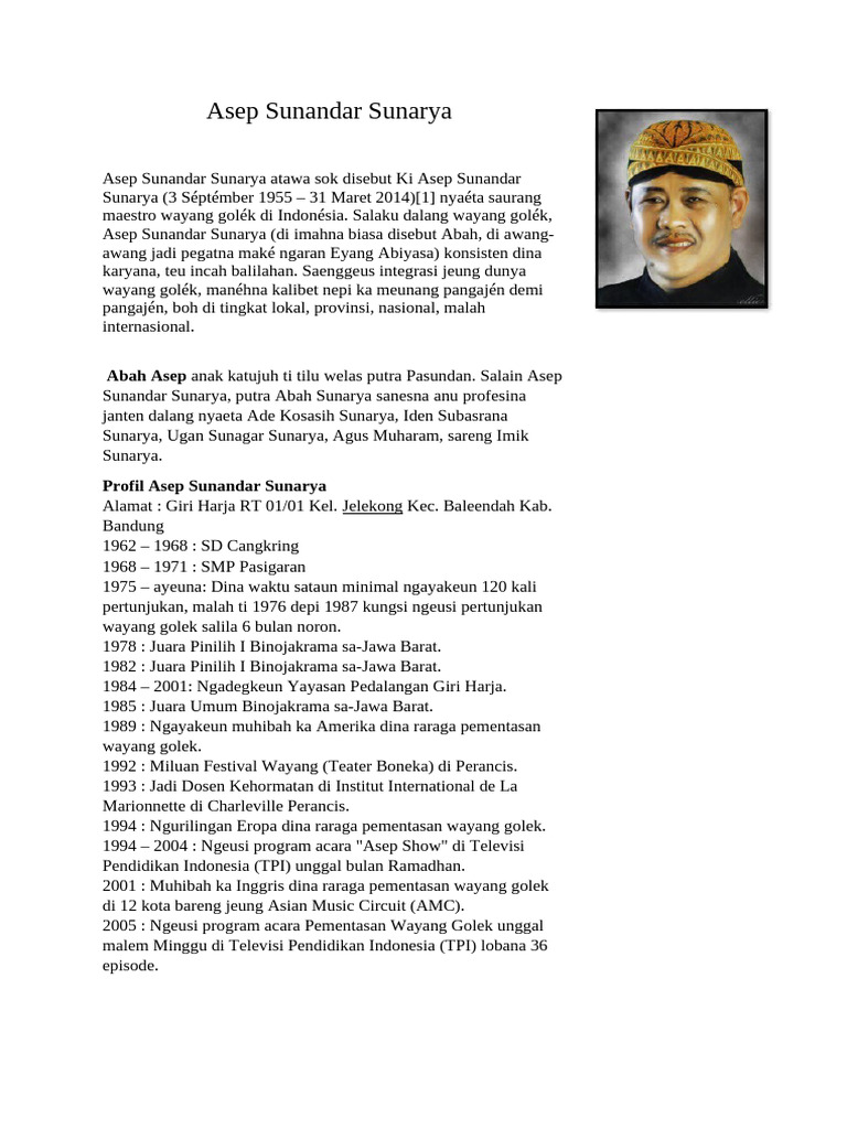 Asep Sunandar Sunarya | PDF