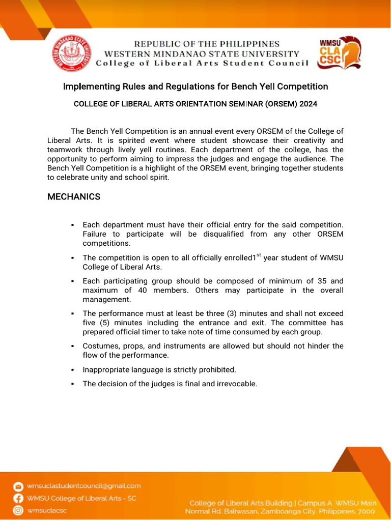 IRR For Bench Yell Competition | PDF