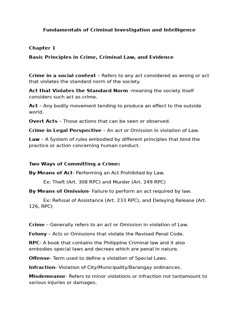 Chapter 1 Summary | PDF