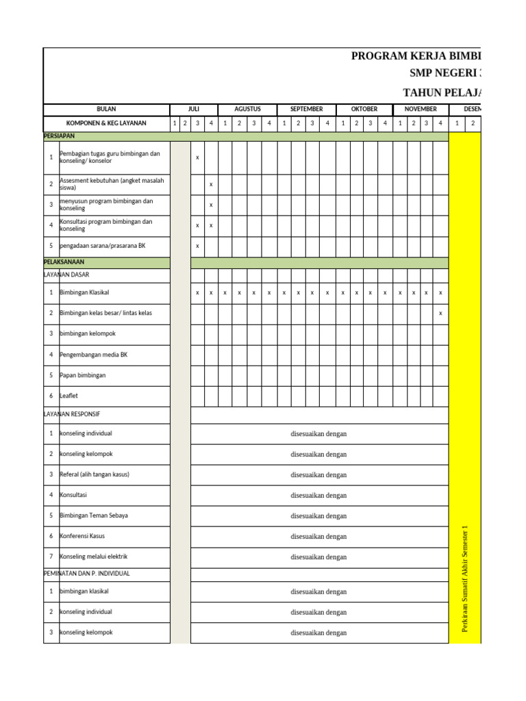 Program Kerja BK 2024 | PDF