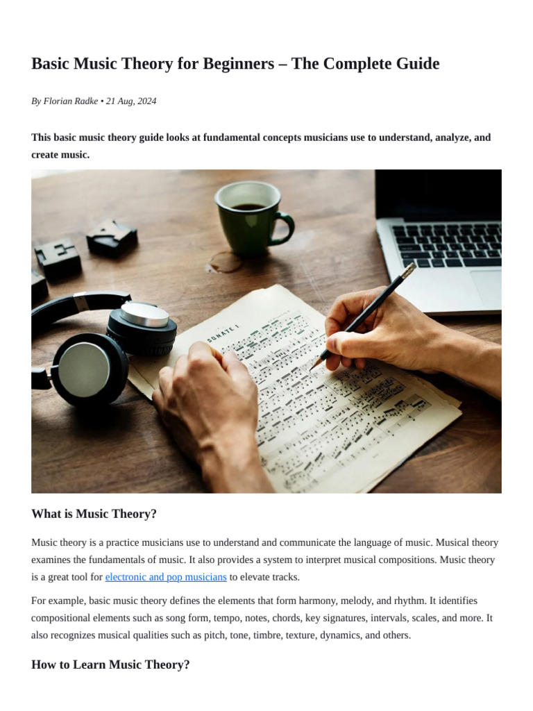 Basic Music Theory For Beginners - The Complete Guide | PDF | Scale ...