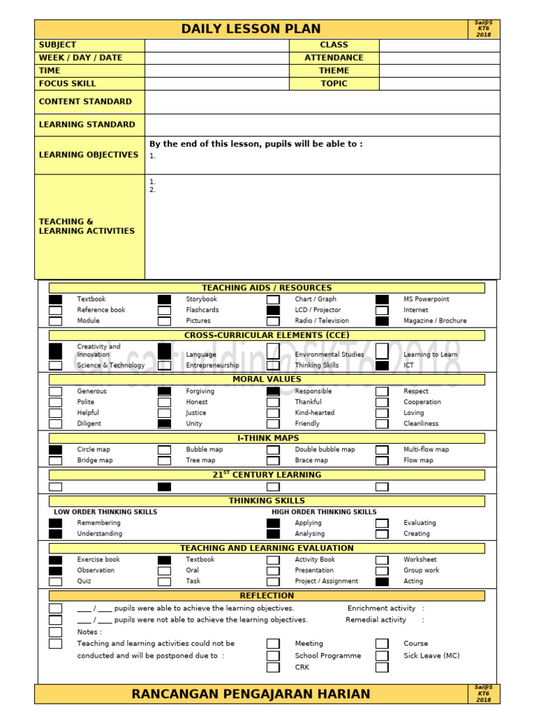 Appendix 5 Lesson Plan Template | PDF