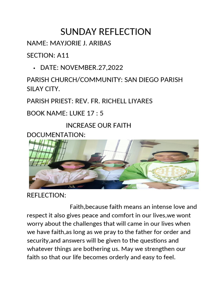 Sunday Reflection | PDF