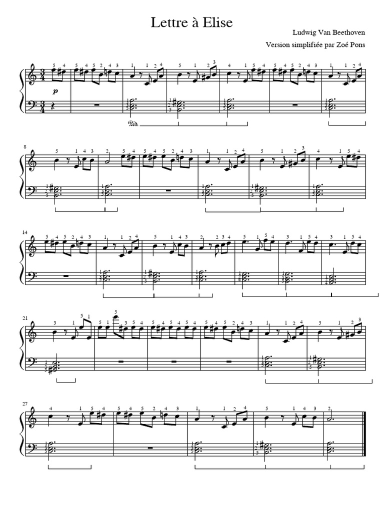 Lettre A Elise | PDF