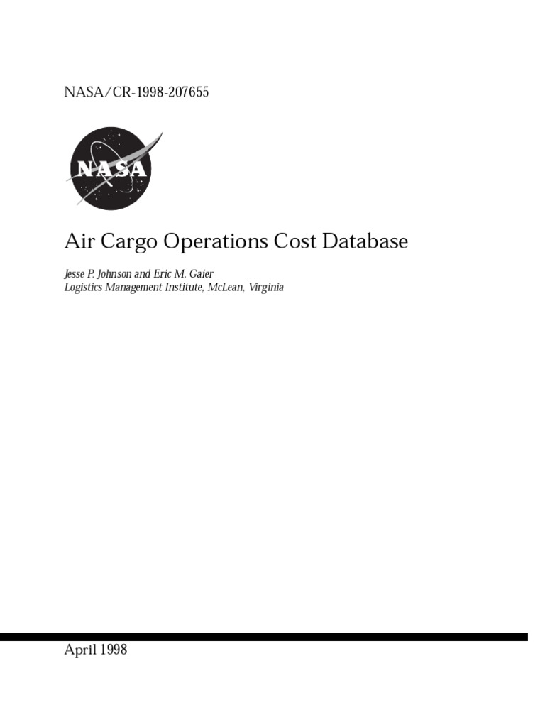 Air Cargo Operations Cost Database: NASA/CR-1998-207655 | PDF