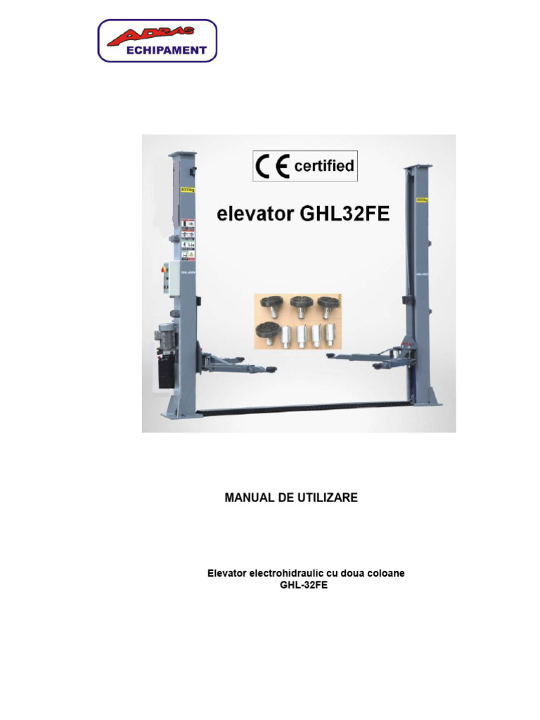 Rev-Manual Elevator 2 Coloane GHL-32FE-brate Noi | PDF