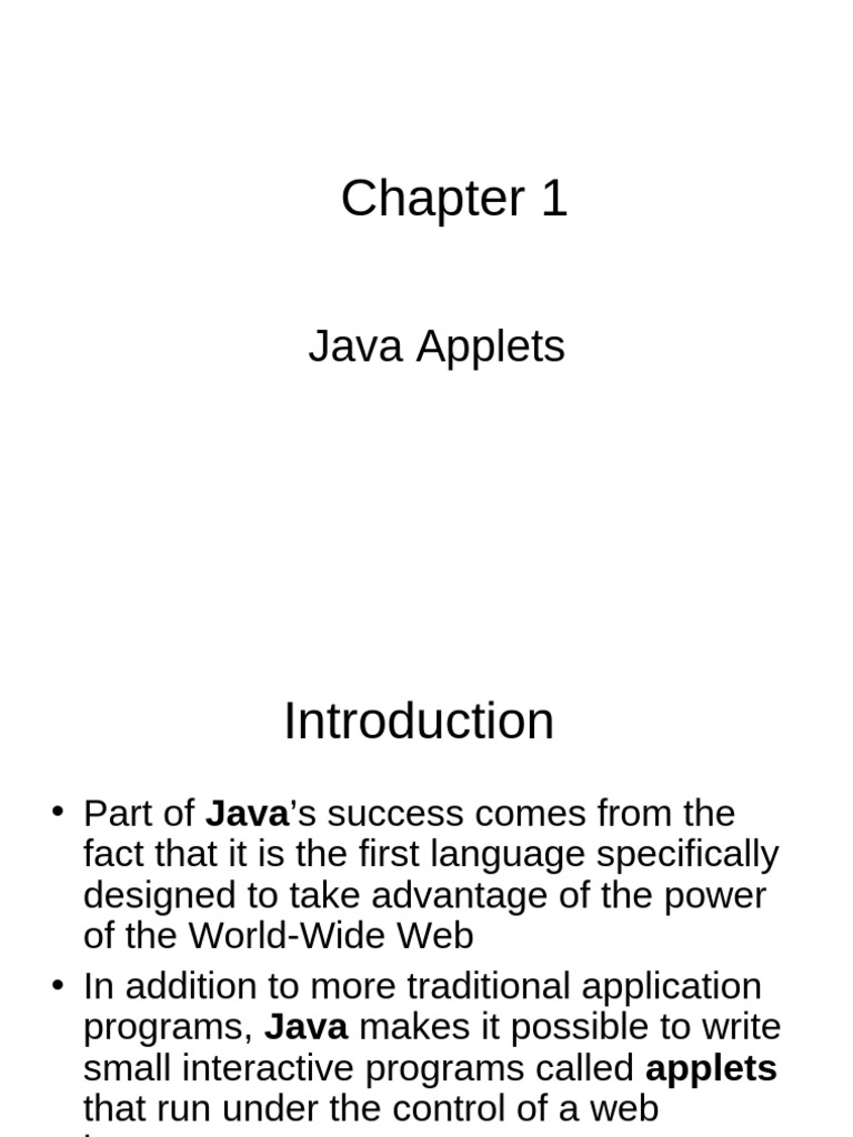 Ch-1 Applets | PDF