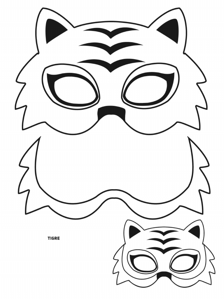 Moldes Gratis de Mascara de Tigre para Descargar Gratis en PDF Foz | PDF