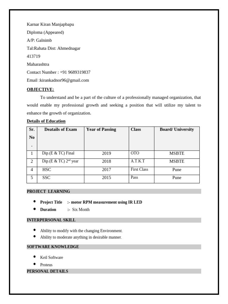 Kiran Resume | PDF