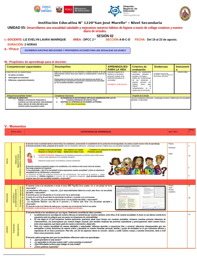 Sesion 03 DPCC 2do Sexualidad | PDF
