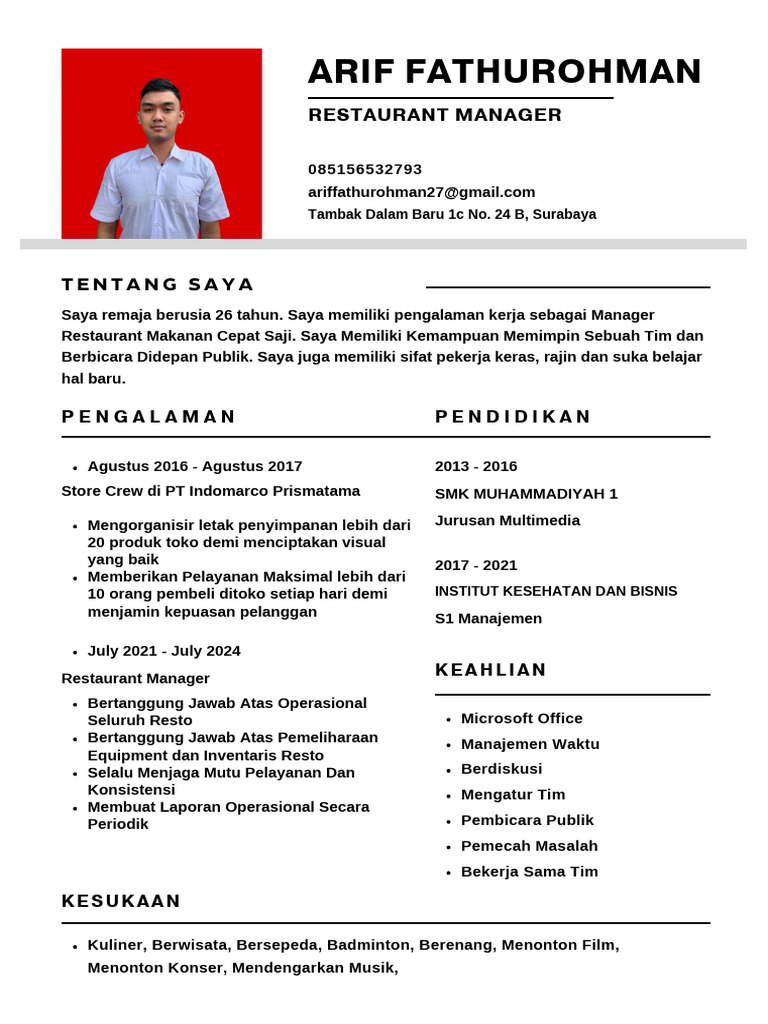 CV Ariff | PDF