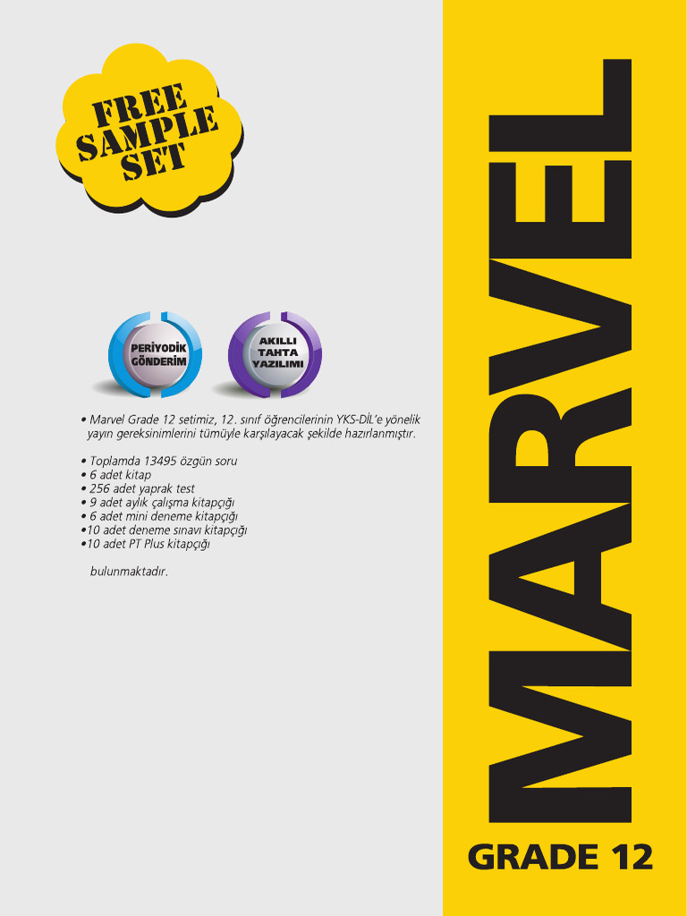 Marvel 12 Free Sample Set | PDF | Grammatical Number | Plural