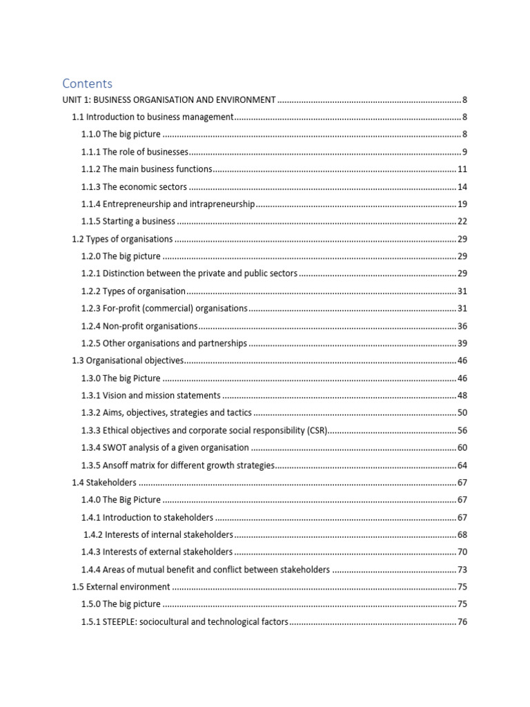 Business Management Notes | PDF