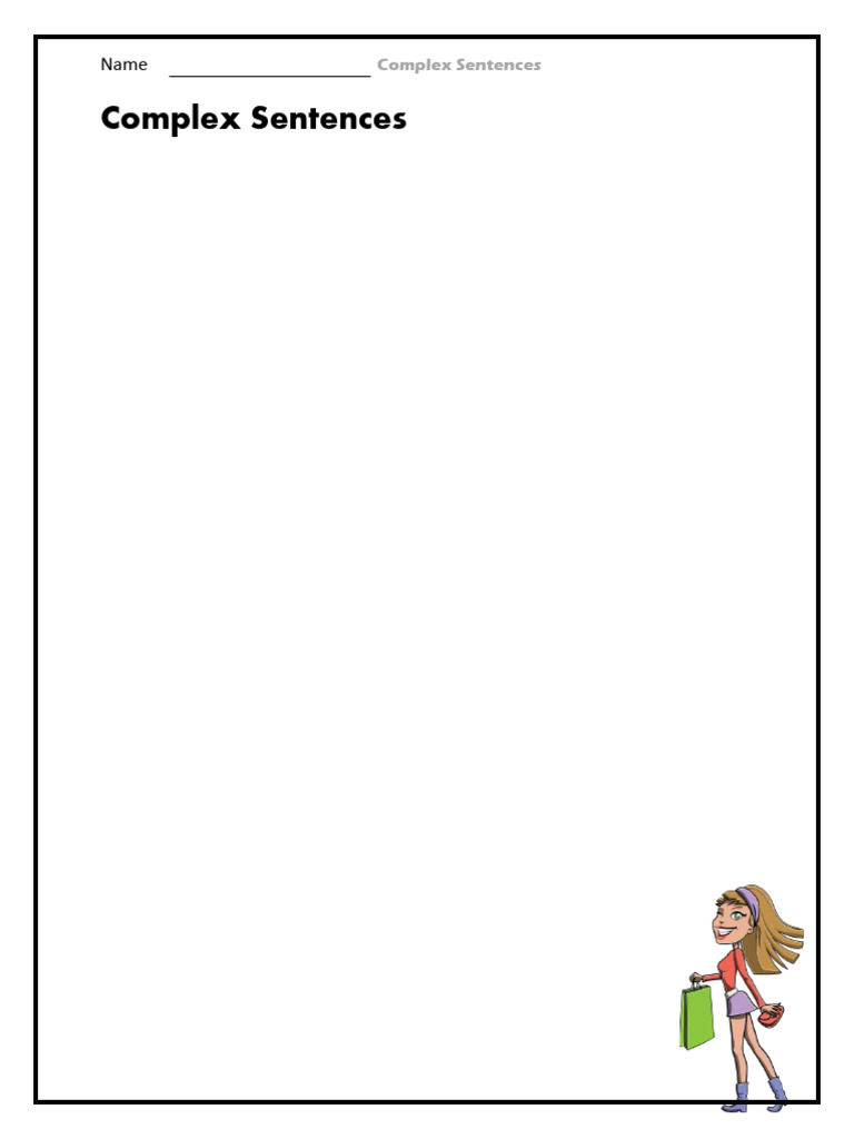 Complex Sentence Worksheet | PDF