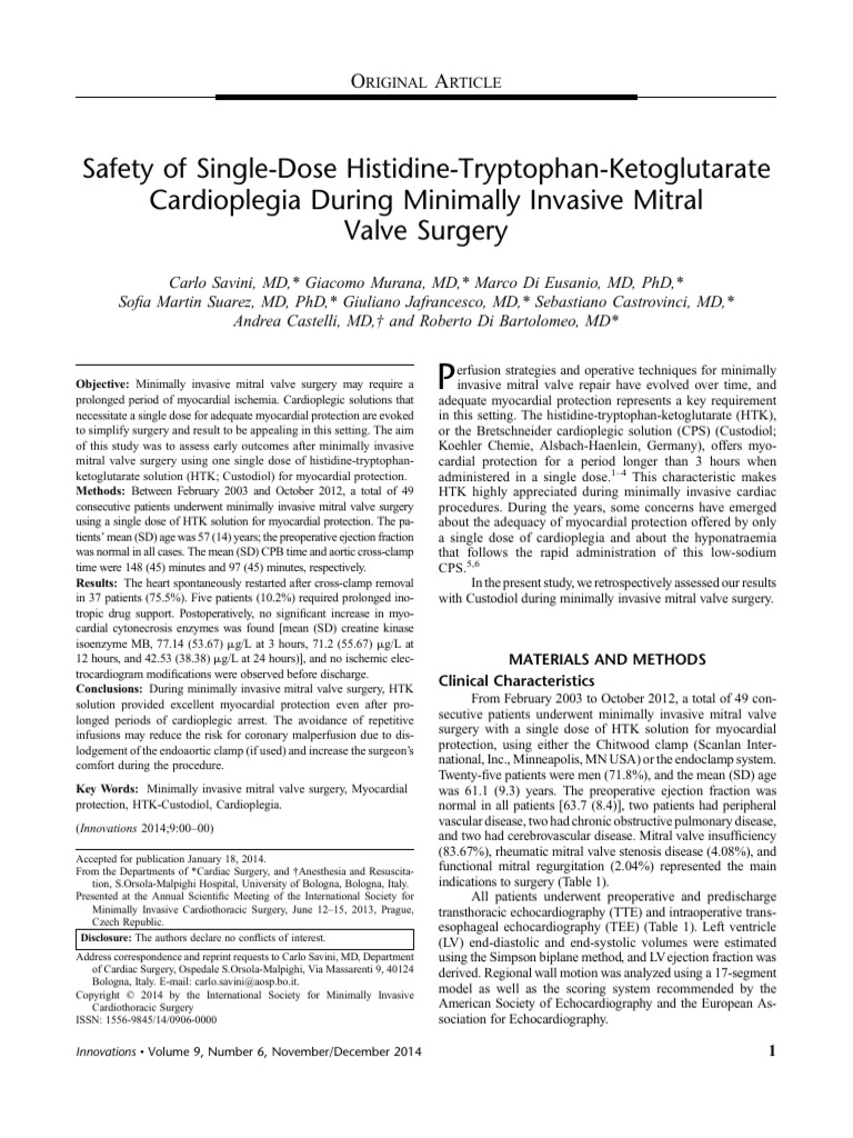Savini C Et Al - 2014 - Safety of Single Dose Histidine | PDF