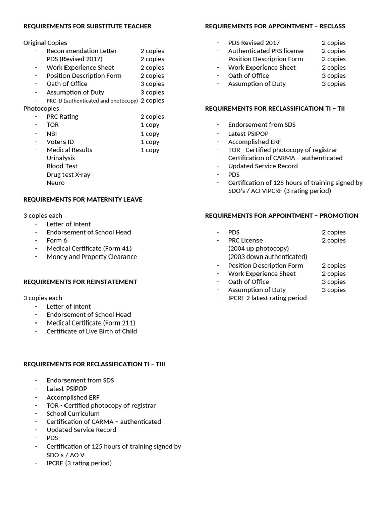 REQUIREMENTS | PDF