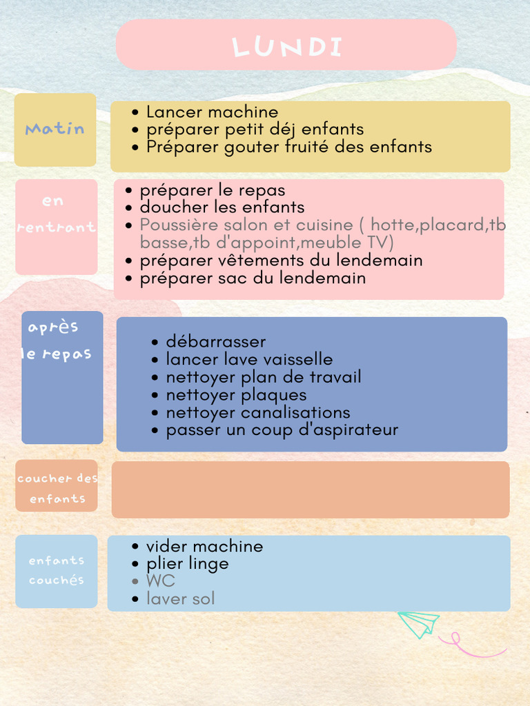 Planning Ménage | PDF