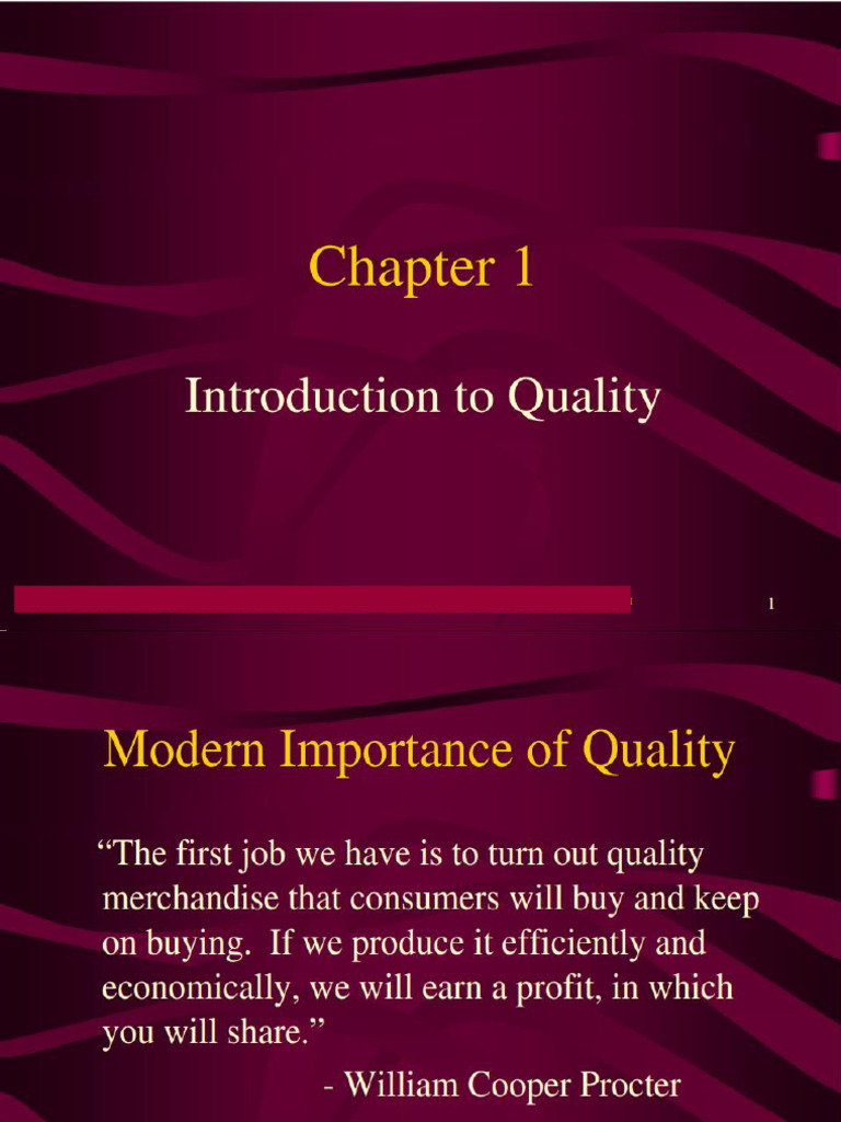Introduction To Quality | PDF