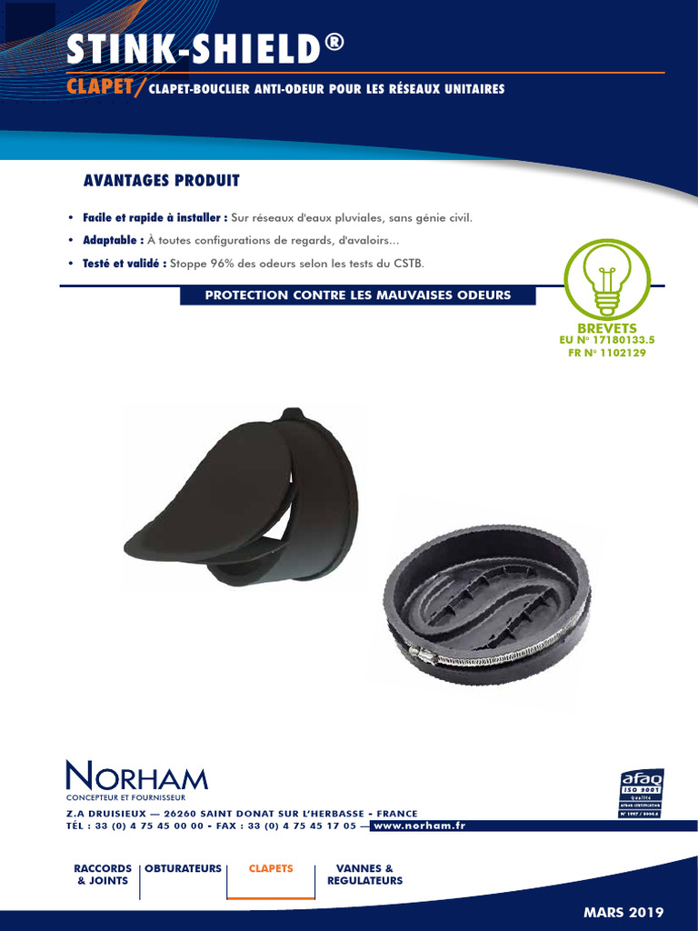 A CLAPETS - ANTI ODEURS - STINK SHIELD | PDF