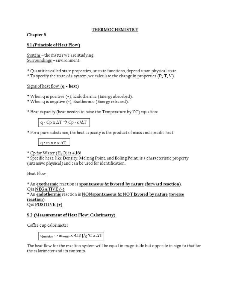 THERMOCHEMISTRY | PDF | Enthalpy | Heat
