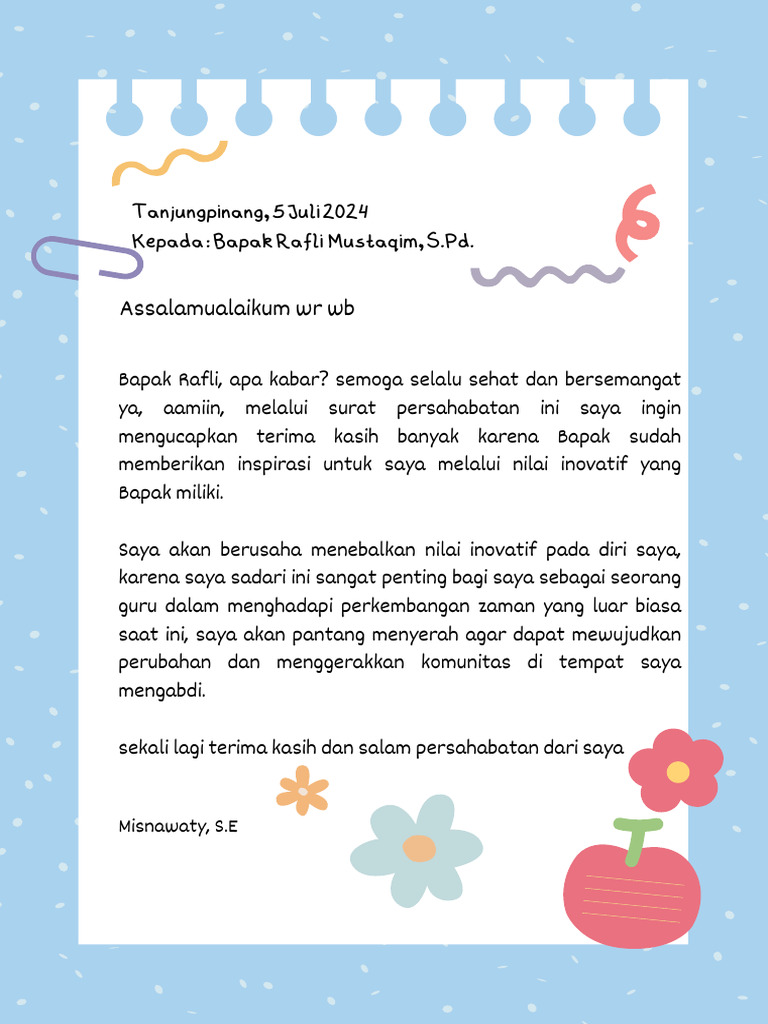 Surat Untuk Bapak Rafli | PDF