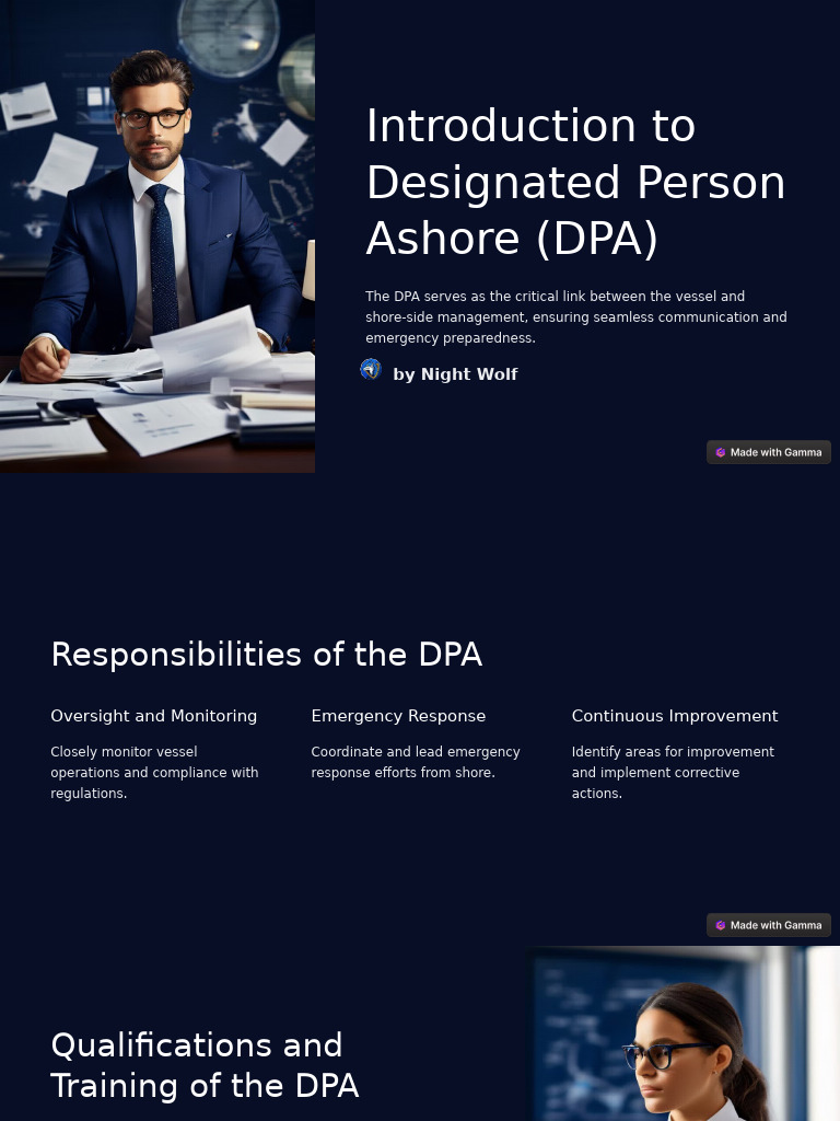 Introduction To Designated Person Ashore DPA | PDF