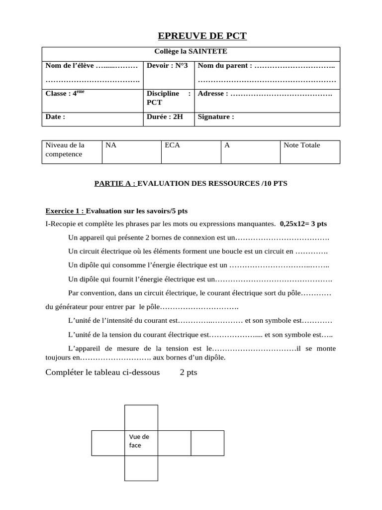 PCT 4éme Seq3 Cps | PDF