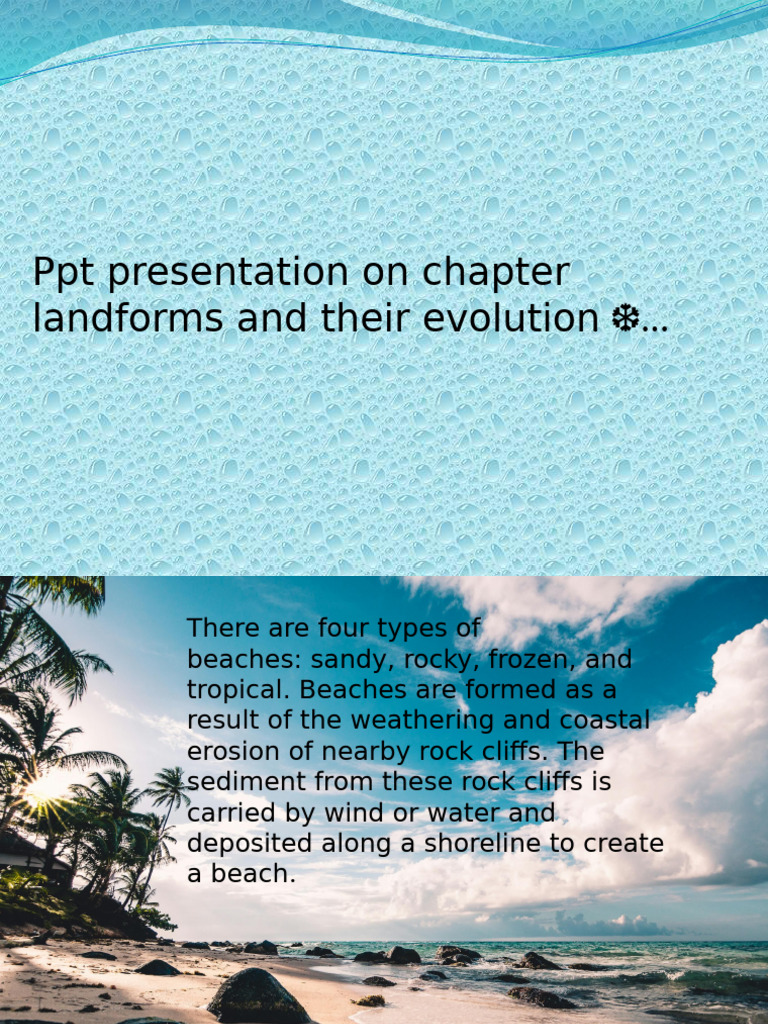 Presentation On Chapter Landforms and Their Evolution | PDF