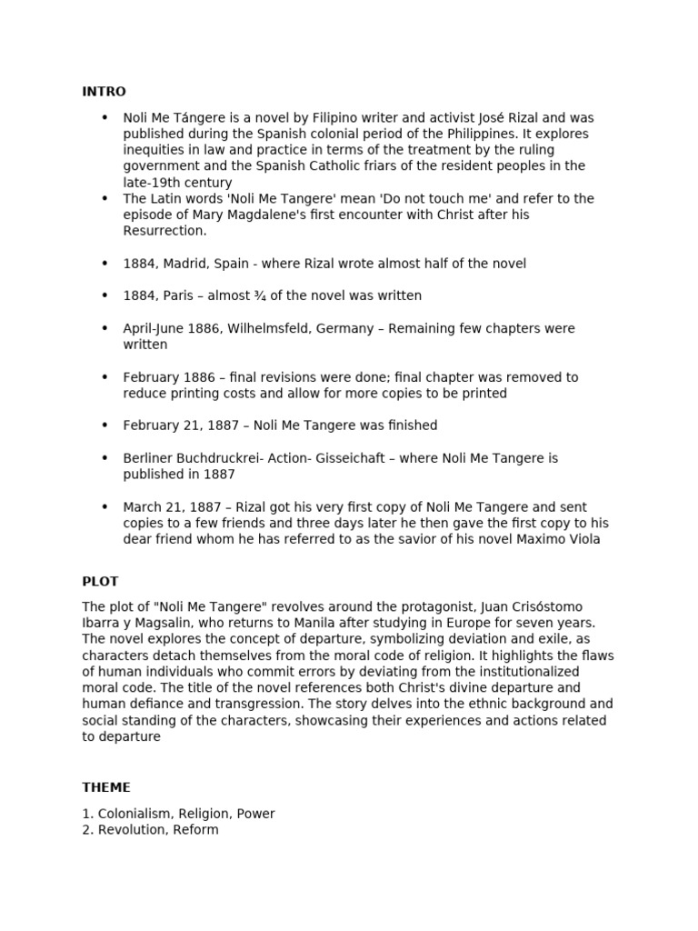 Group 6 - Chapter 6 - Noli Me Tangere | PDF