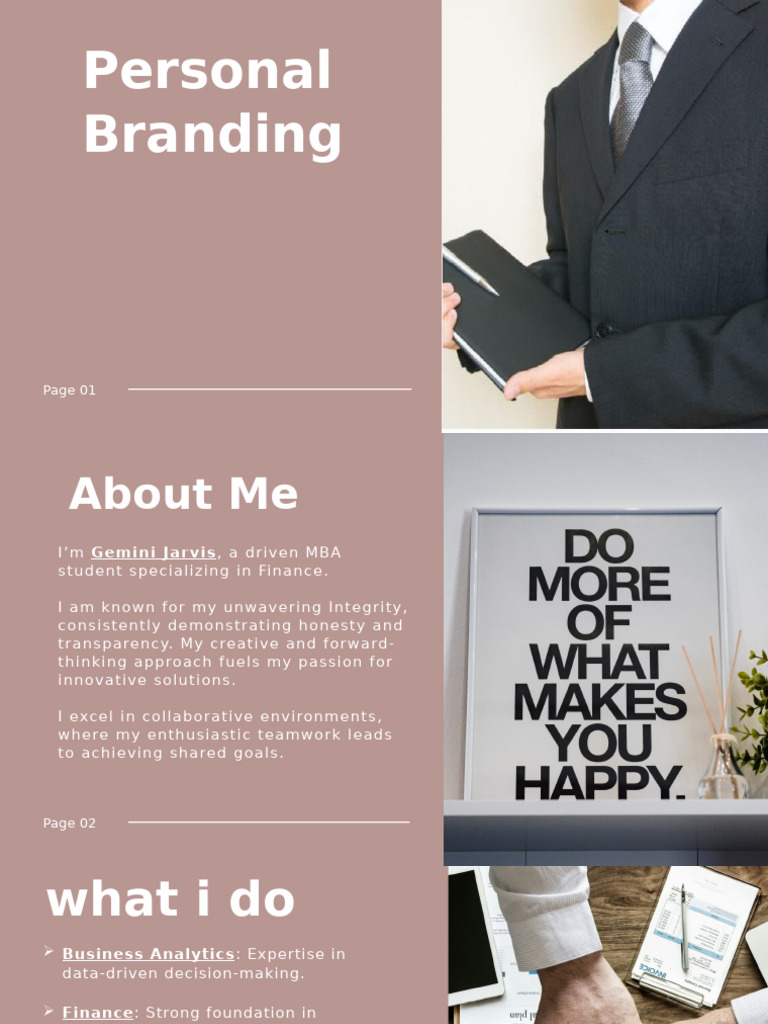 Personal Branding for Finance MBA | PDF