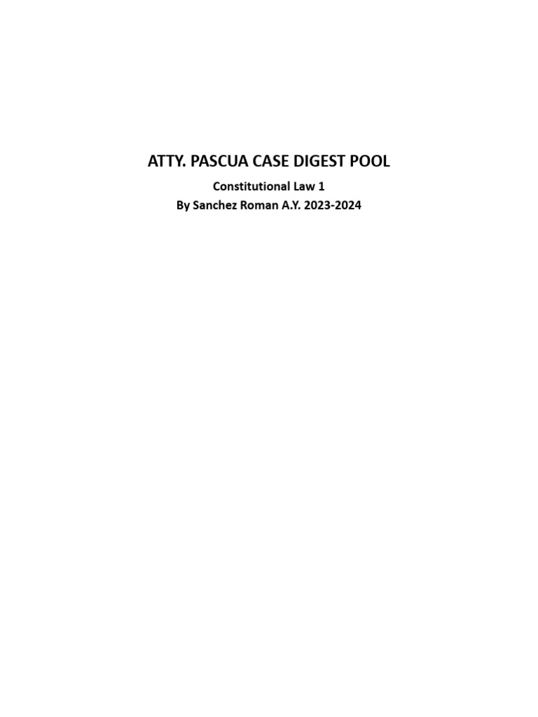 Case Digests Consti Law | PDF