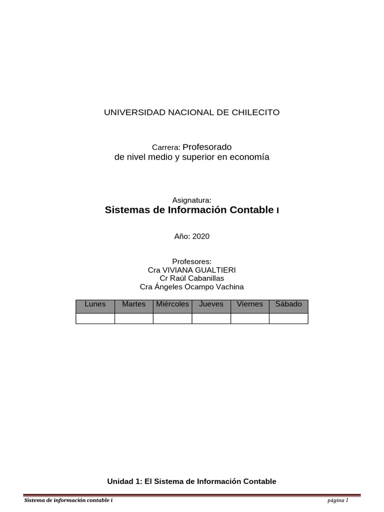 Apunte SIC 2020 Unidad Prot 2 | PDF | Contabilidad | Finanzas y dinero