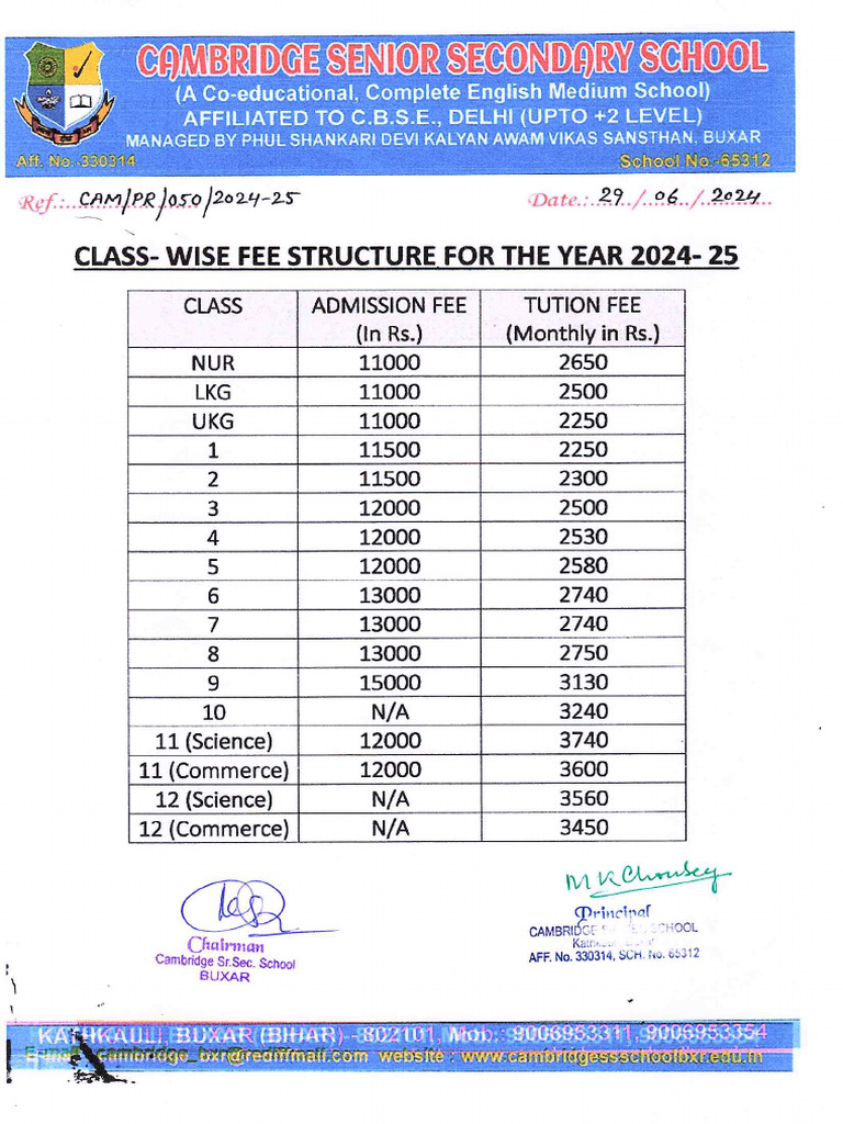 Fee Structure | PDF
